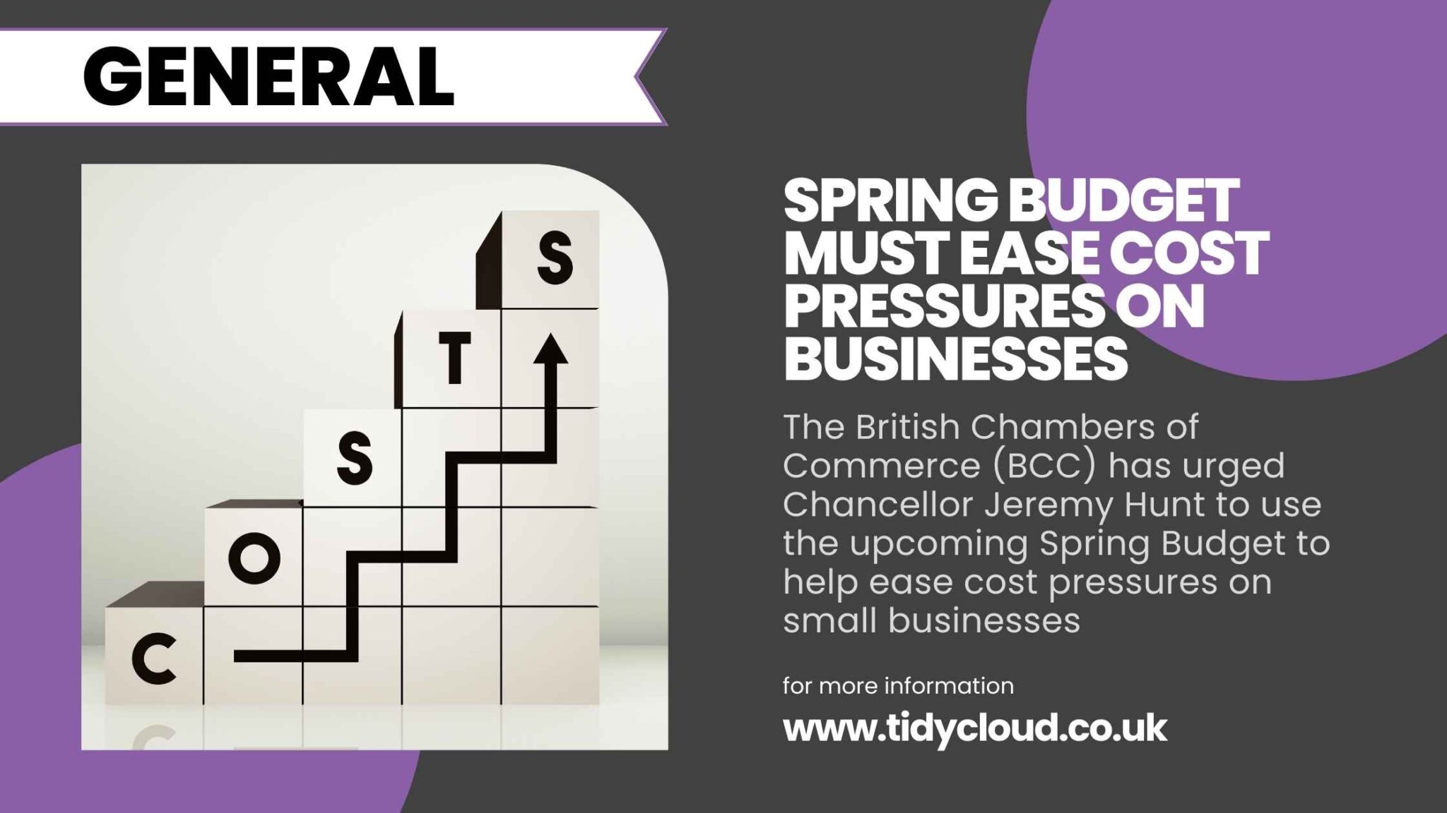TidyCloud - Spring Budget must ease cost pressures on businesses, says BCC